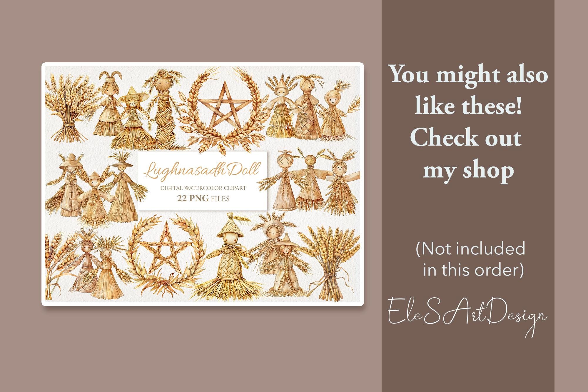 Lughnasadh Lammas Wicca Wiccan Celtic Neopagan Watercolor Clipart PNG ...