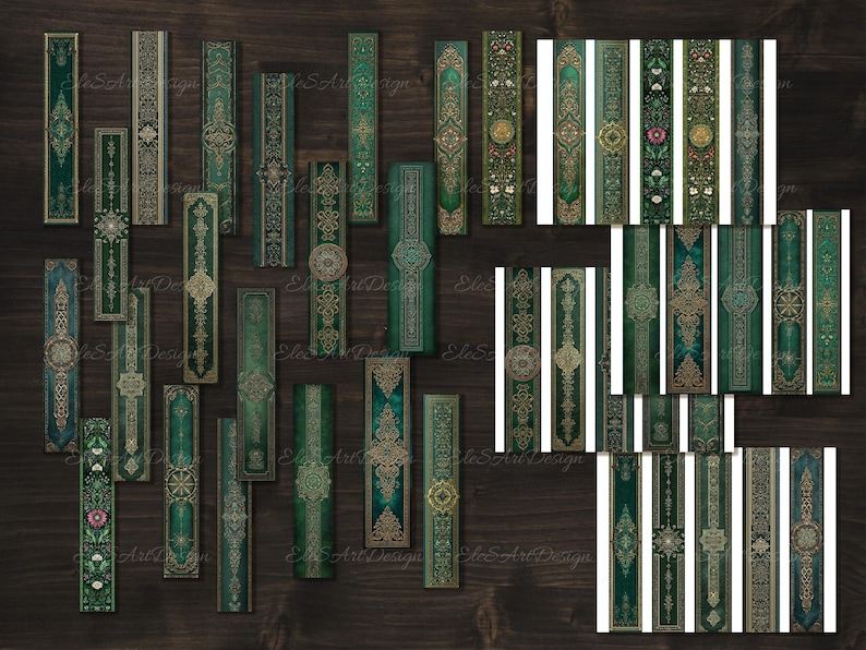 Wiccan Floral Book Covers Spines for Junk Journal. Digital Download - Etsy