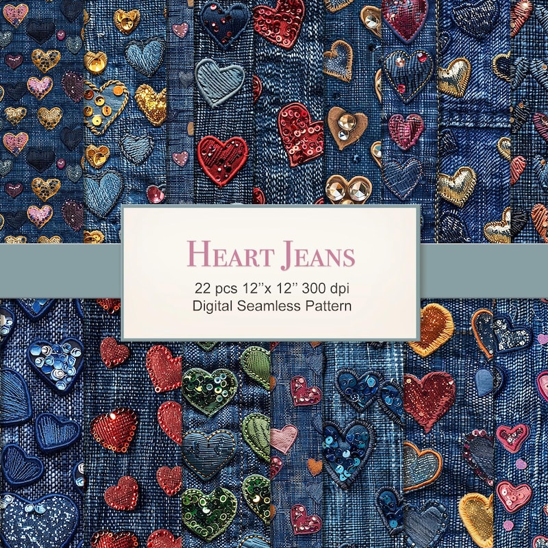 Denim Heart - Etsy