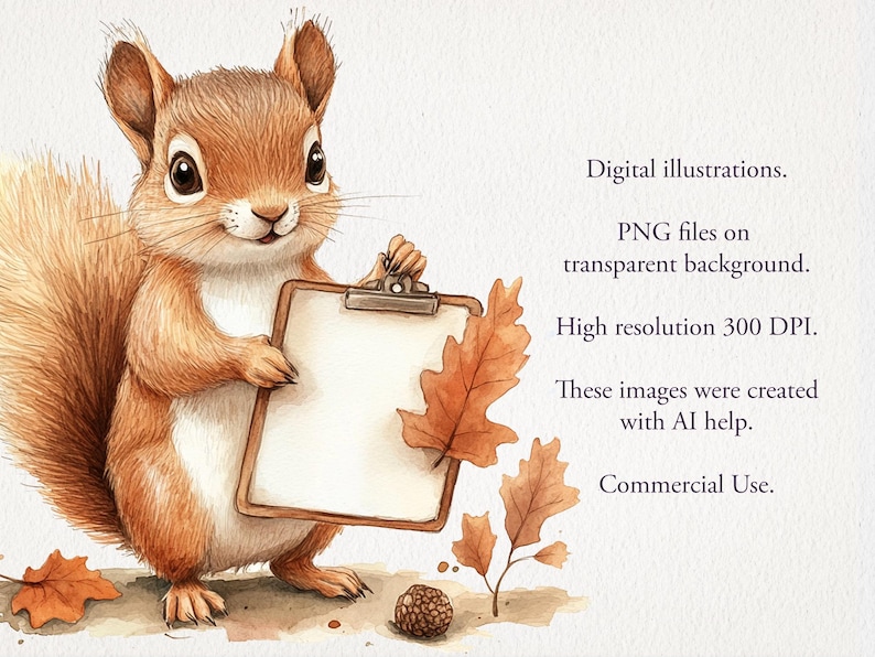 Woodland Forest School Watercolor Clipart. Cute Animals. Fox, Bear ...