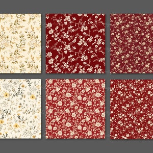 Cottagecore Floral Seamless Pattern. Digital Craft Paper Bundle ...