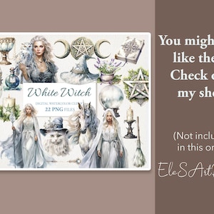 Fire Element Witch Witchcraft Watercolor Clipart PNG Bundle. AI ...