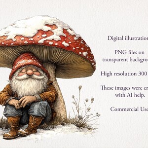 Yule Gnome Watercolor Clipart Bundle. Wicca Wiccan Magic Fantasy. AI ...