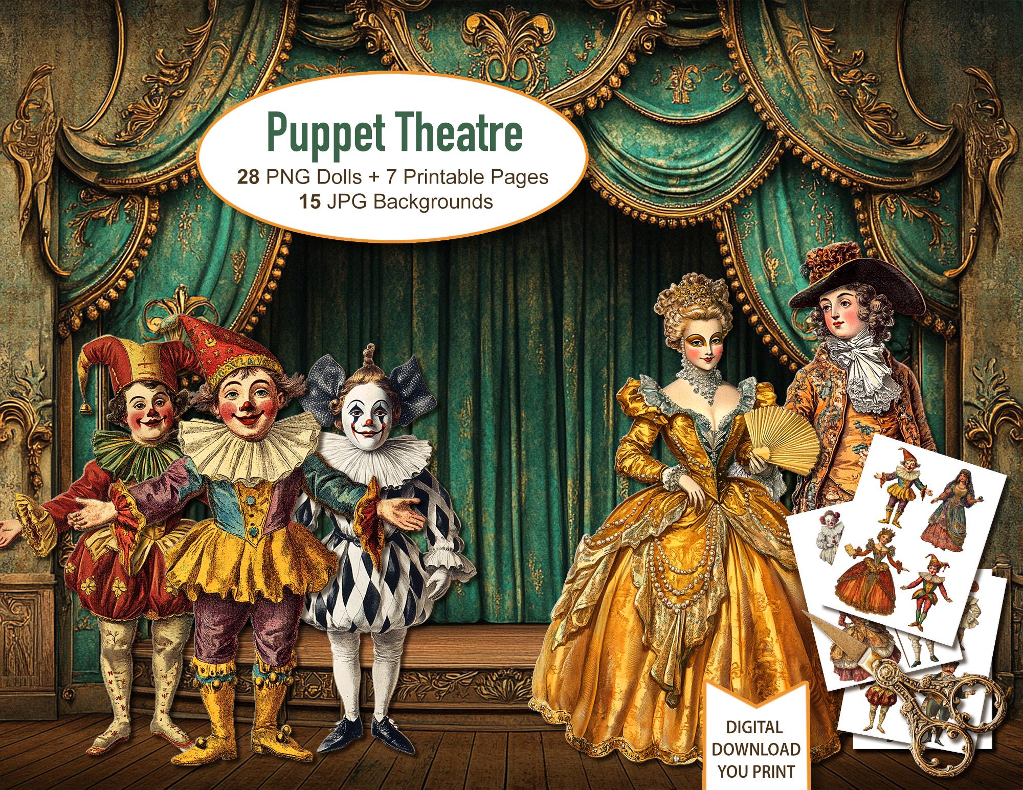Vintage Paper Dolls, Puppet Theatre Circus, Fussy Cuts, Junk Journal ...