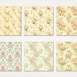 Shabby Chic Seamless Pattern Paper Pages. Vintage Fabric. Commercial ...