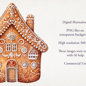 Gingerbread Christmas Cookies Winter Watercolor Clipart PNG Bundle. AI ...