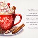 Hot Chocolate Christmas Winter Watercolor Clipart PNG Bundle. AI ...