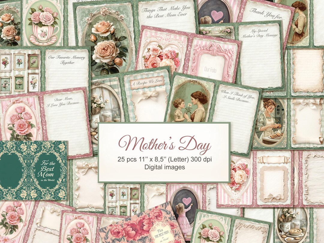 Mother’s Day Journal From Daughter. Printable Mom, Mother's Day Gift ...