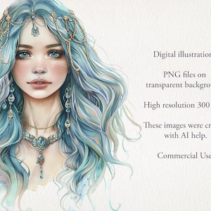 Teal Nautical Watercolor Clipart PNG Bundle. Ocean Sea Captain. AI ...