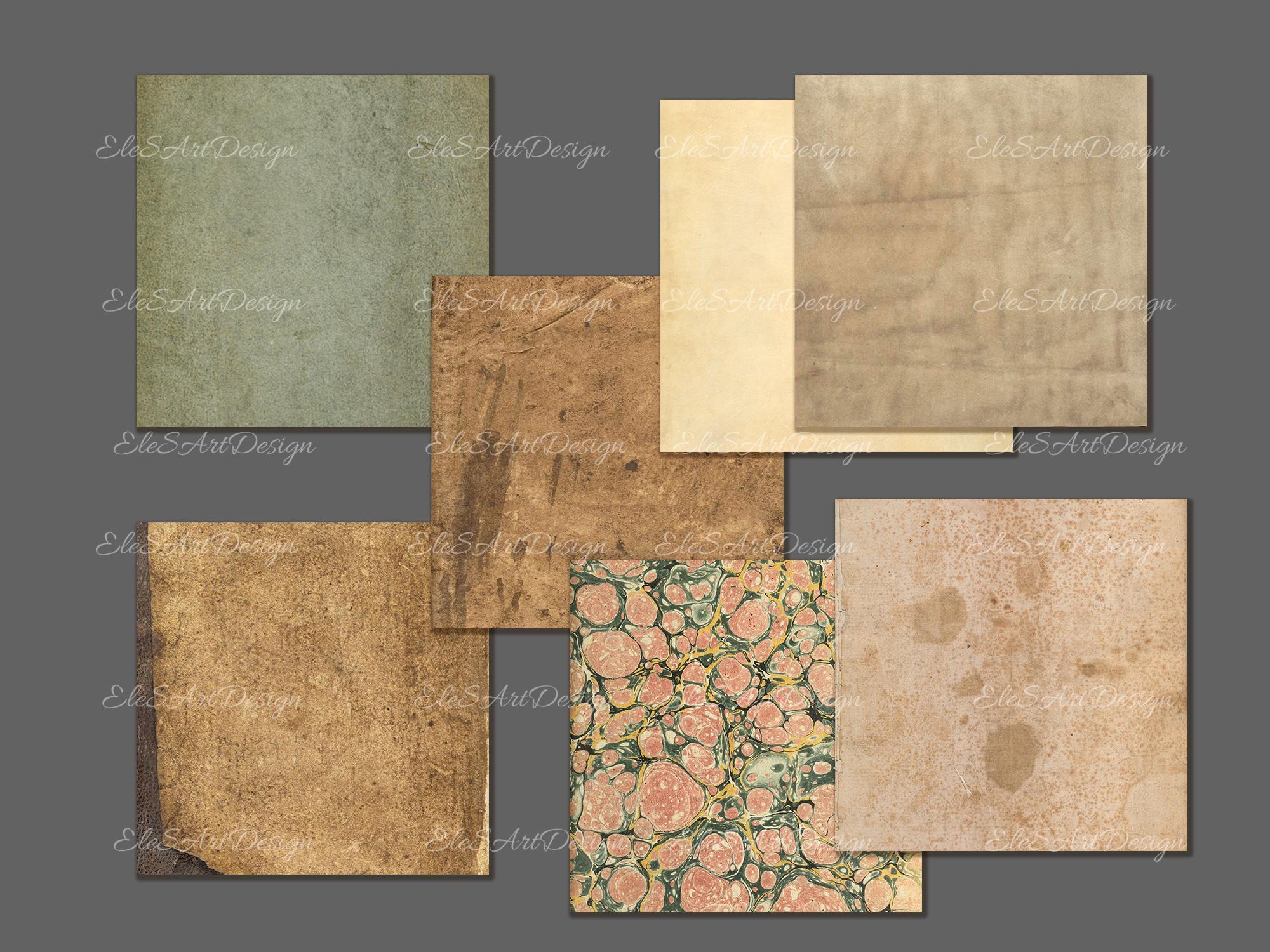 Old Paper Pages. Vintage Antique Original Blank Papers, Book Endpaper ...