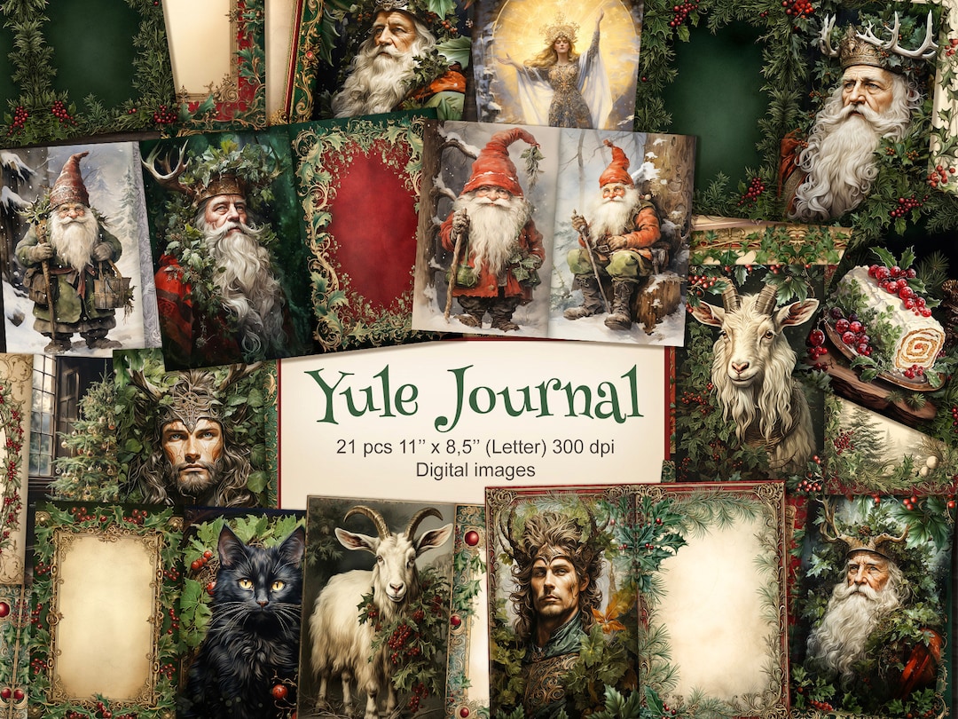 Yule Pages for Junk Journal, Grimoire. Yule Pages. Digital Download. AI ...