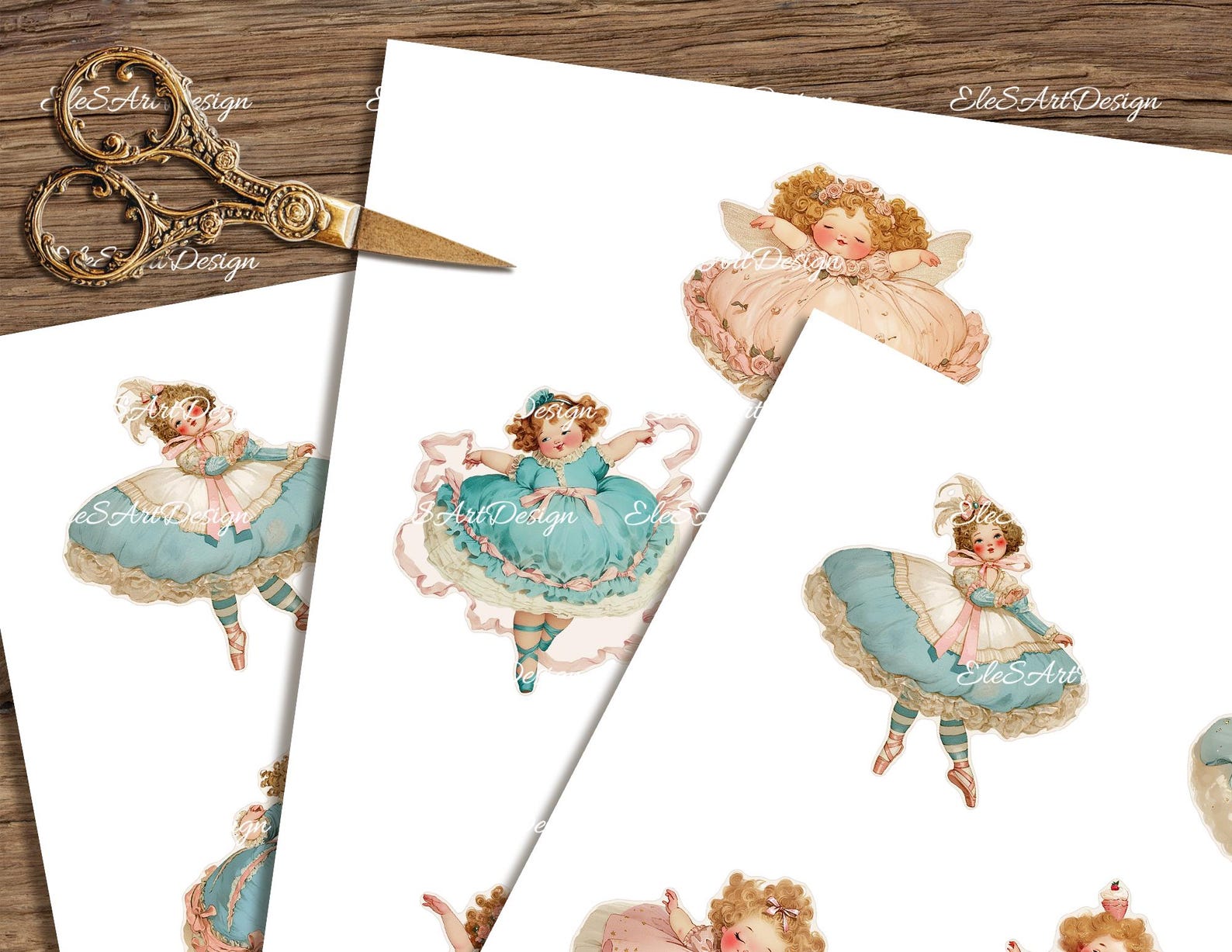Chubby Ballerina Girls Paper Dolls, Puppet Theatre, Fussy Cuts, Junk ...