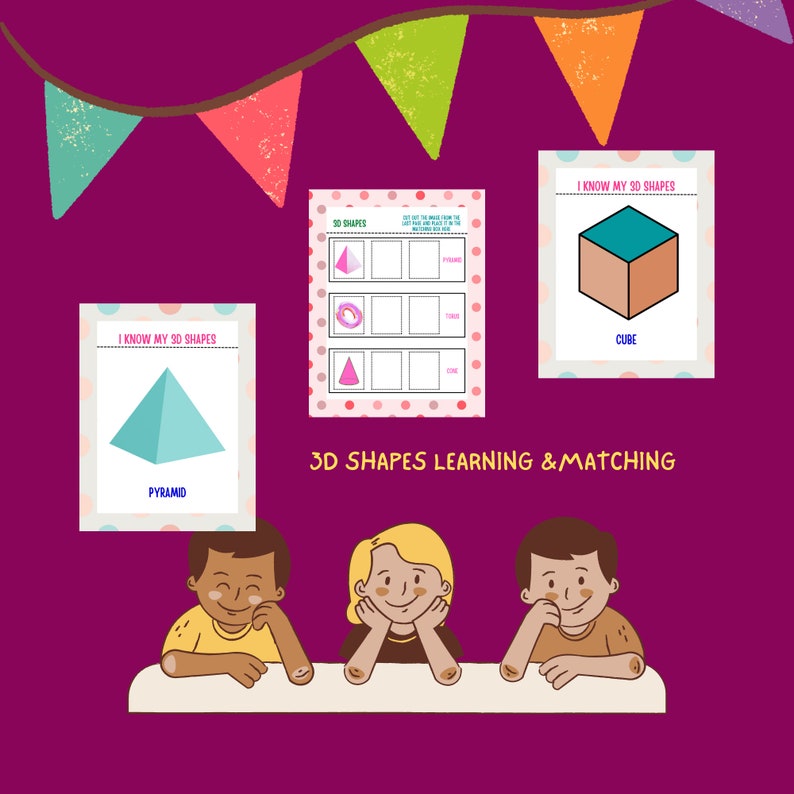 3D Shapes Learning, Toddler Activities, Preschool Learning, Educational ...