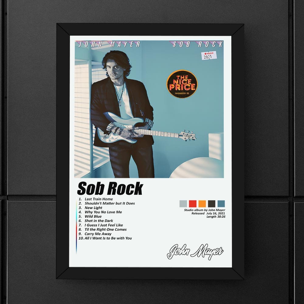 John Mayer - Sob Rock Album Tracklist Art Book Poster