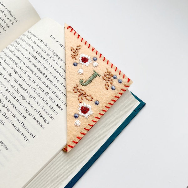 Embroidered Bookmark - Etsy