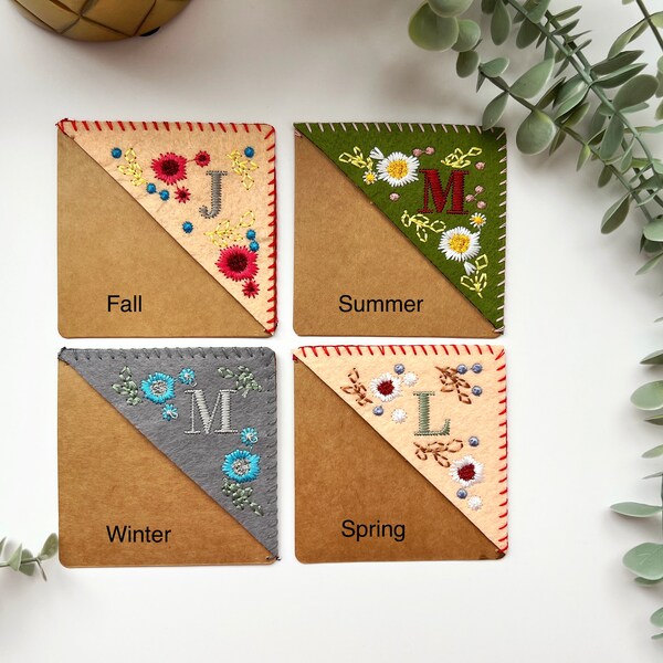Embroidered Bookmark - Etsy