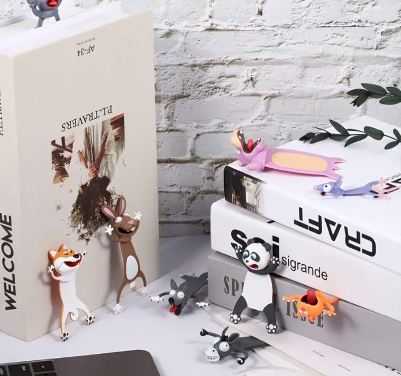 Squashed Animal Bookmark: Funny 3D Wacky Gift for Book Lovers - Etsy Canada