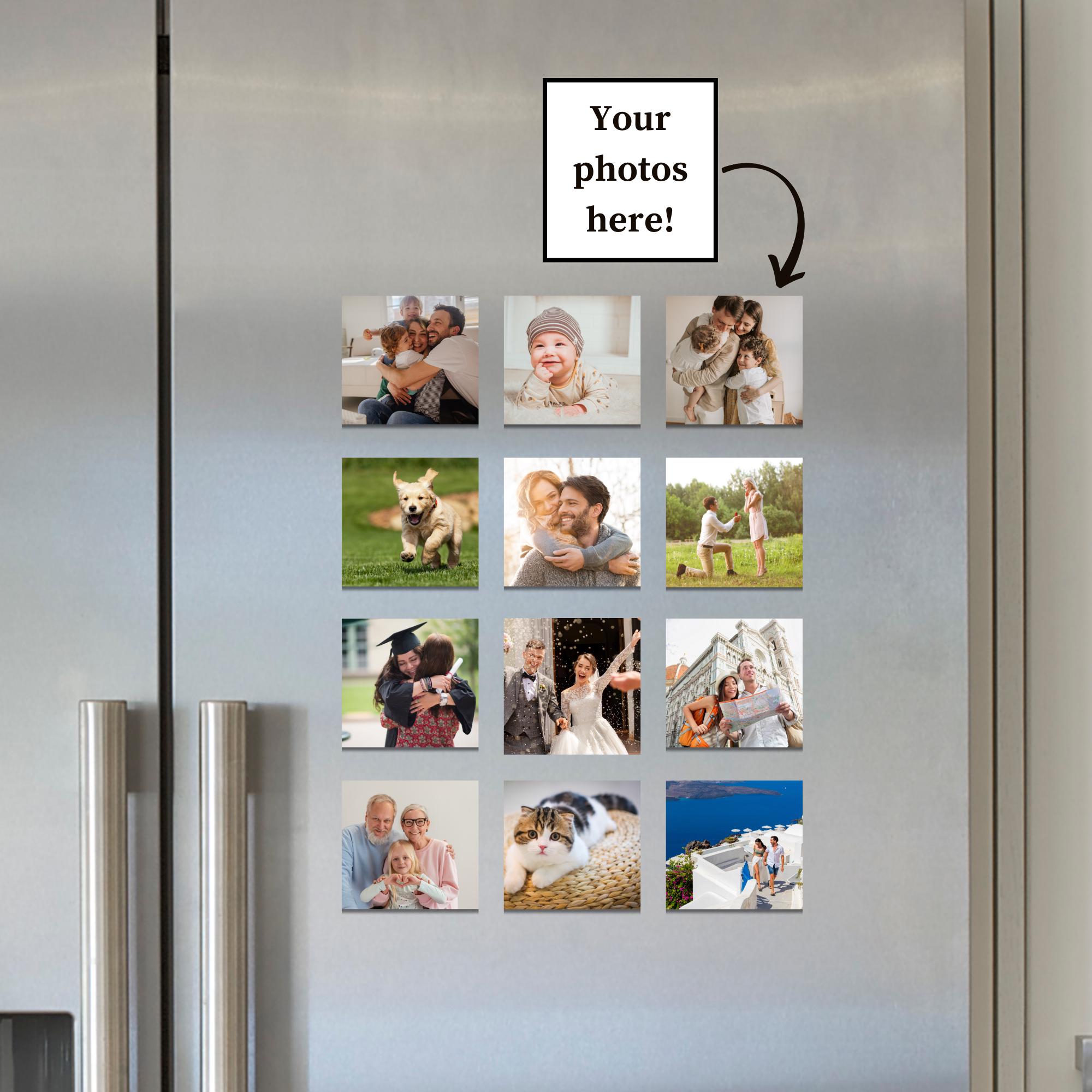 Custom Photo Magnets: Square Fridge Keepsake - Personalized Gift - Etsy