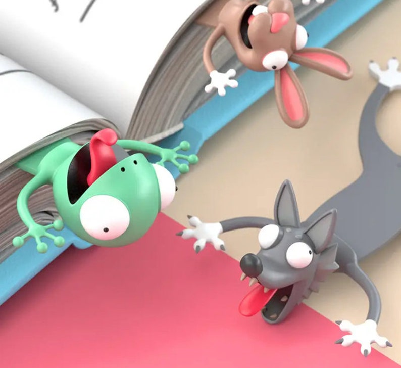 Squashed Animal Bookmark: Funny 3D Wacky Gift for Book Lovers - Etsy Canada