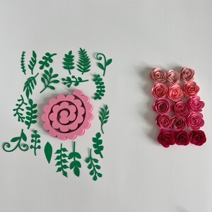 Precut 1 Inch Paper Rose Kit Pre-cut Card Stock Paper Flower With ...