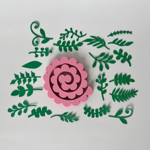 Precut 1 Inch Paper Rose Kit Pre-cut Card Stock Paper Flower With ...