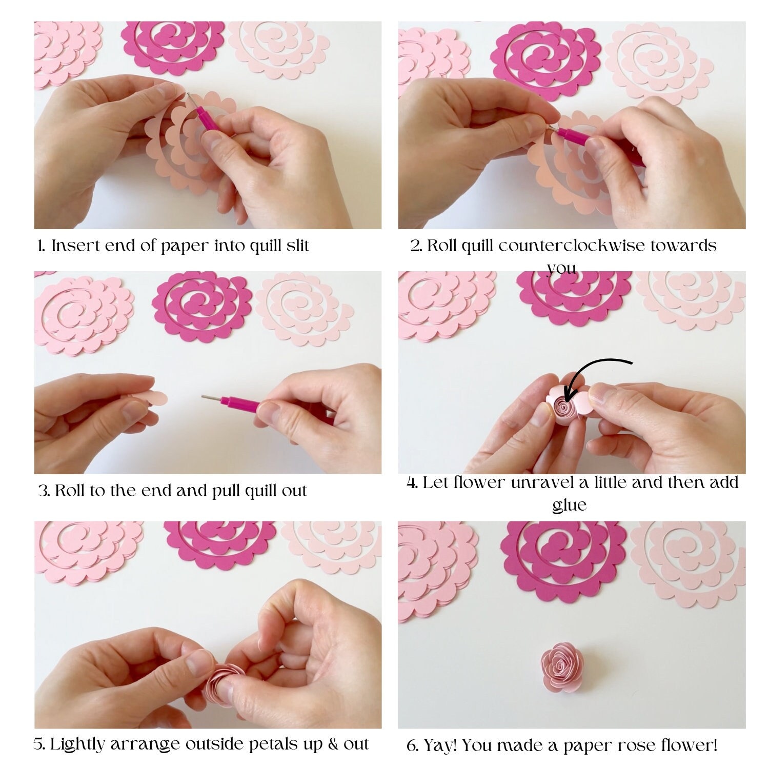 Precut 1 Inch Paper Rose Kit Pre-cut Card Stock Paper Flower - Etsy