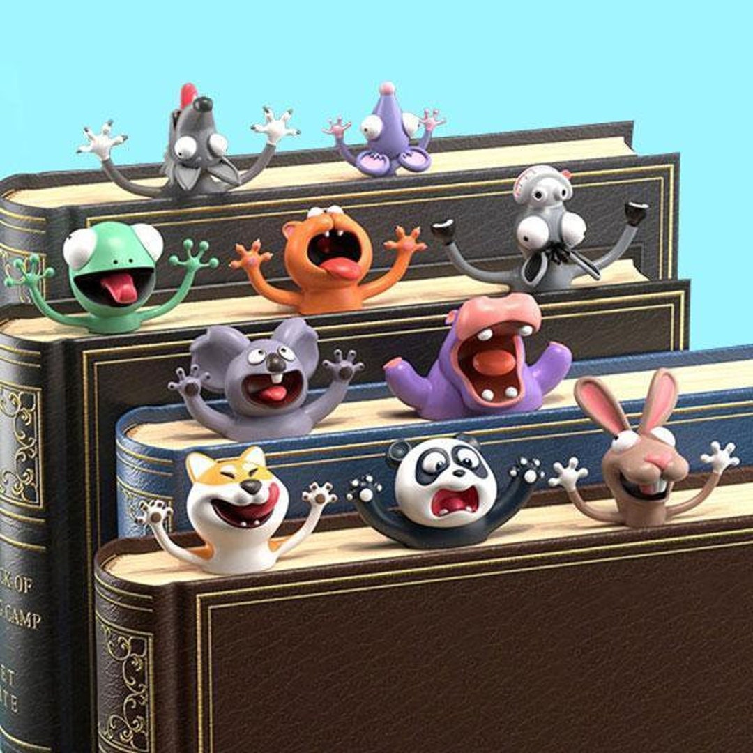 Squashed Animal Personalized Wacky Bookmarks Funny Cute Bookmark Zoo 3D ...