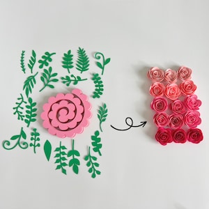 Precut 1 Inch Paper Rose Kit Pre-cut Card Stock Paper Flower With ...