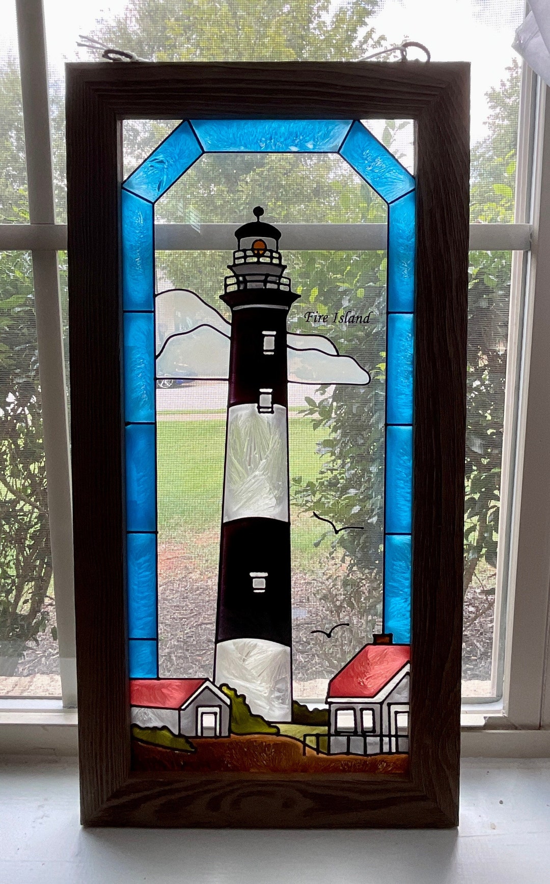 Fire Island Lighthouse in Stained Glass. Stained Glass, Lighthouses ...