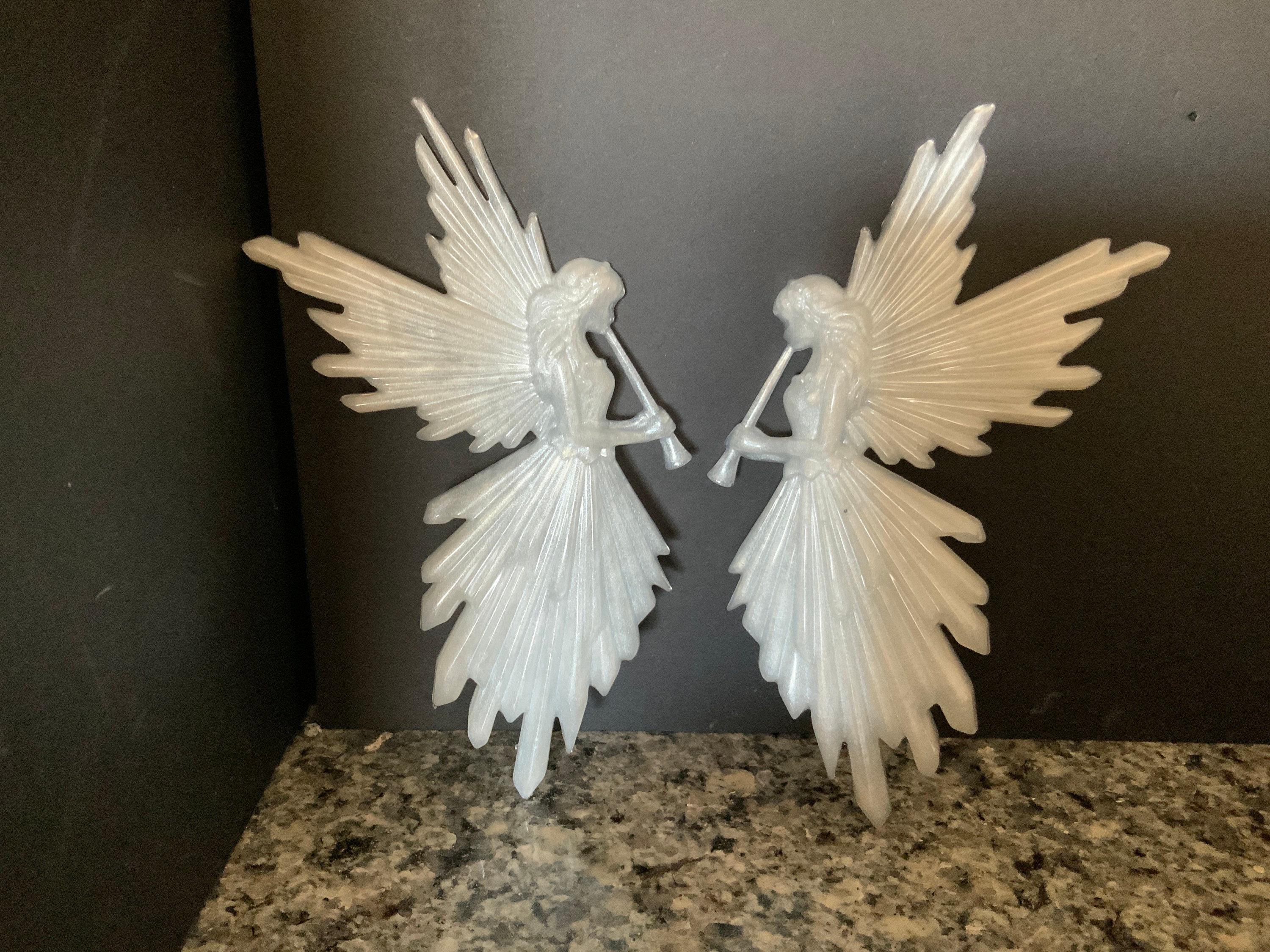 A Duo of Trumpeting Angels. the Angels Are Holiday Ornaments. - Etsy