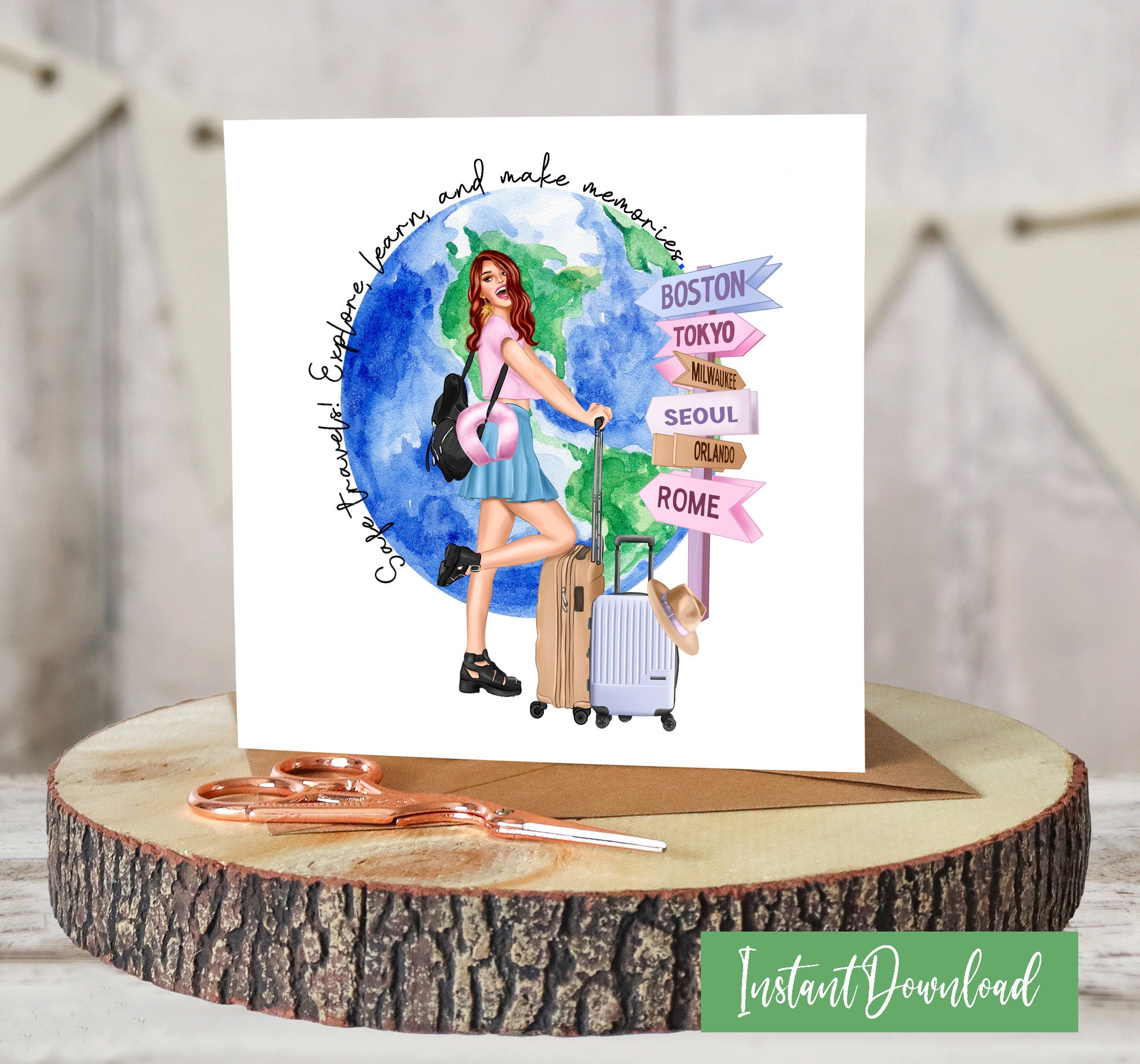 Printable Farewell Card High School Graduation Gift Travel Money Gift ...