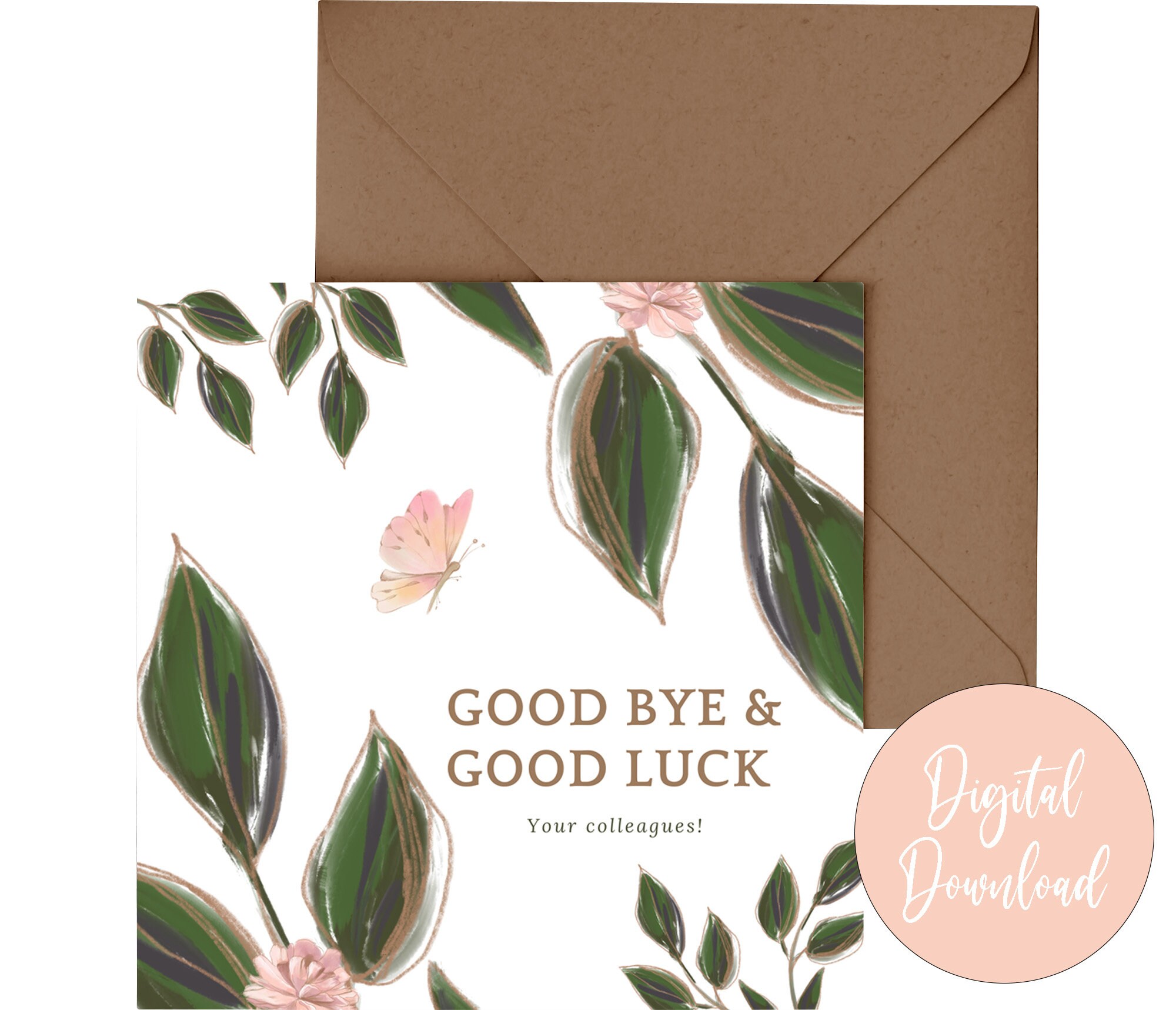 Printable New Job Card/goodbye Card|/farewell Card for Coworker/the ...