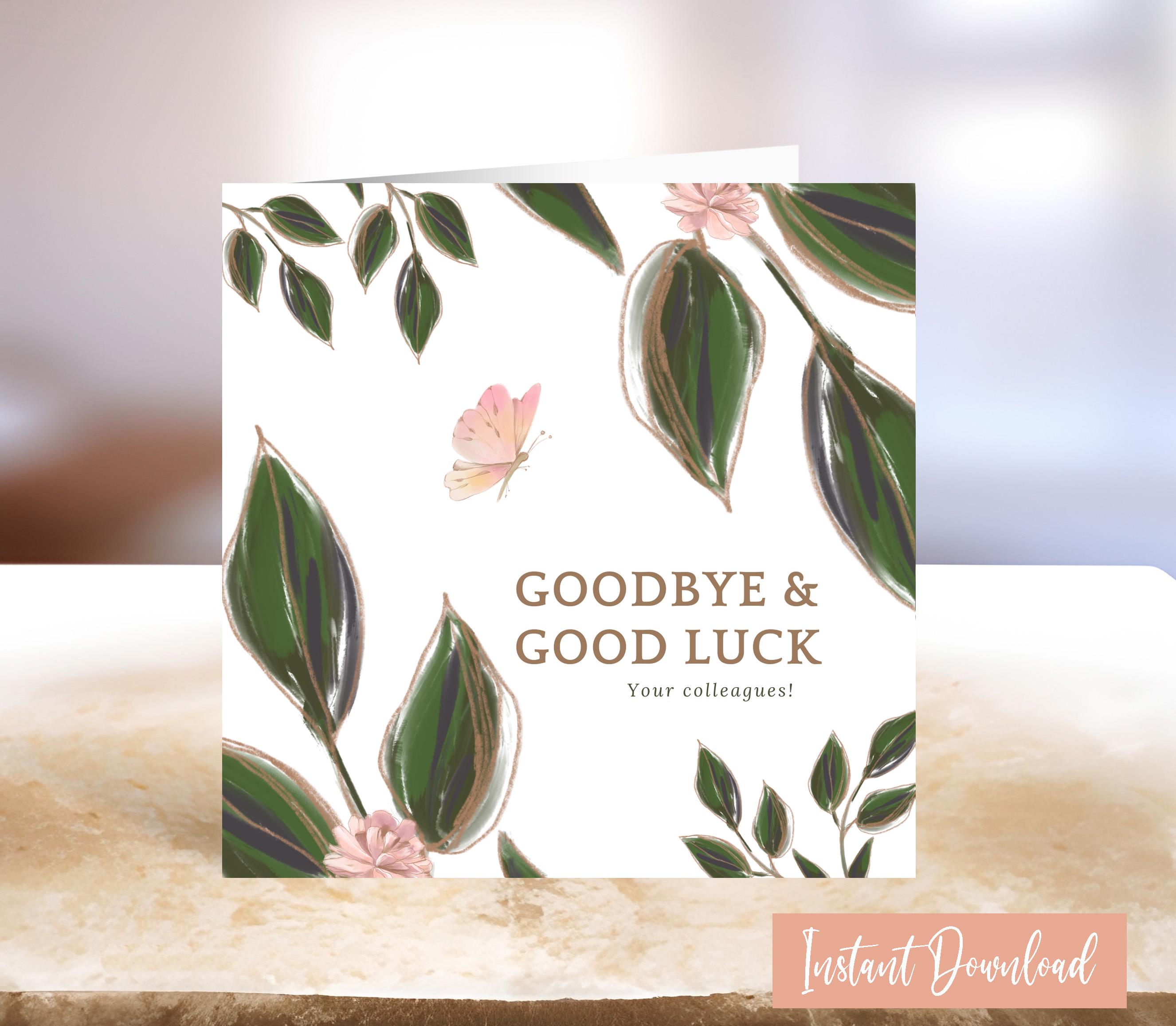 Printable New Job Card/goodbye Card|/farewell Card for Coworker/the ...