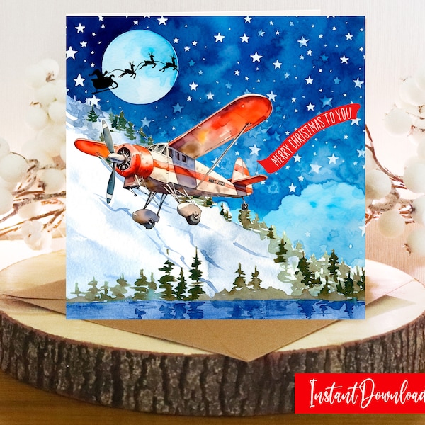 Aviation Themed Christmas Cards - Etsy
