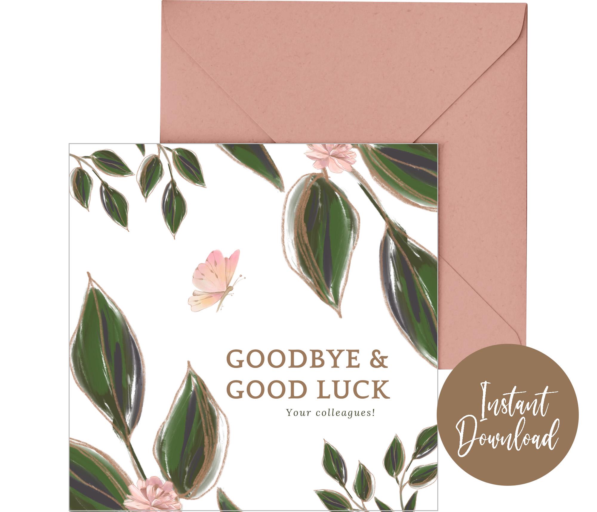 Farewell Card for Coworker Office Congratulations on New Job Goodbye ...