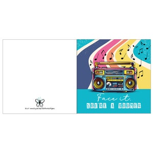 Boombox Birthday Card for Boyfriend DIY Retro Ghetto Blaster Bday ...