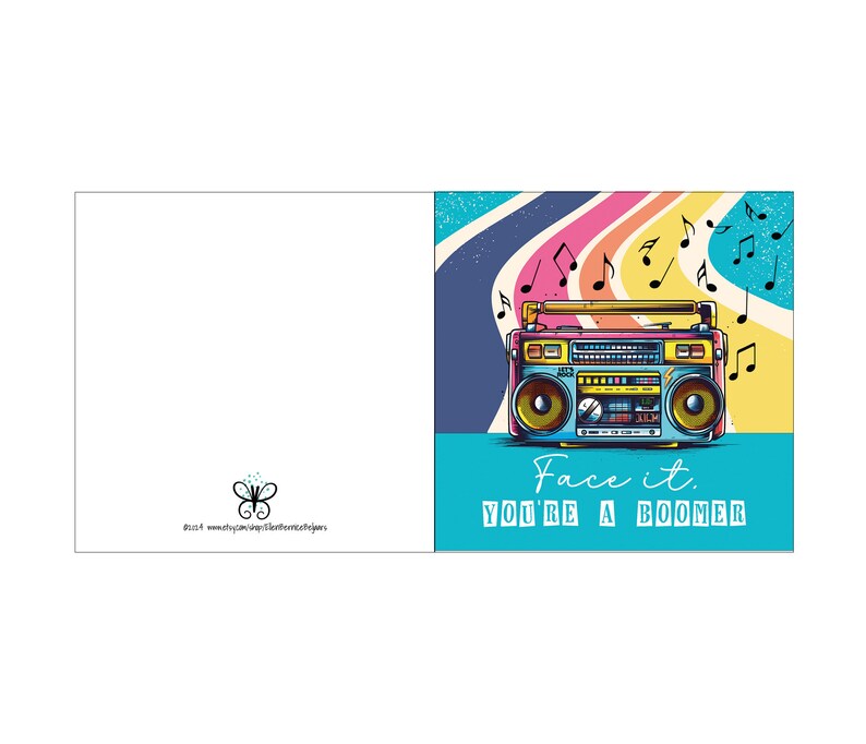 Boombox Birthday Card for Boyfriend DIY Retro Ghetto Blaster Bday ...