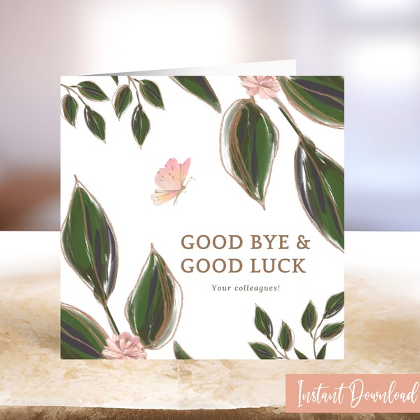 Goodbye and Good Luck Card - Etsy