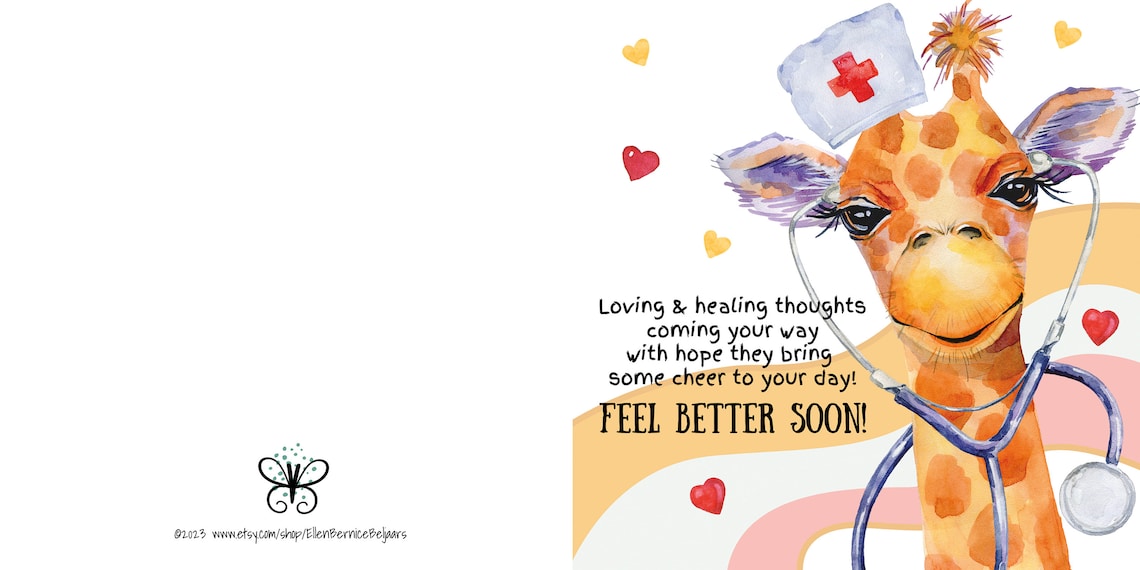 Get Well Soon Card, Digital Best Wishes on Your Recovery Card, Loving ...