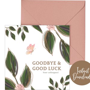 Printable New Job Card/goodbye Card|/farewell Card for Coworker/the ...