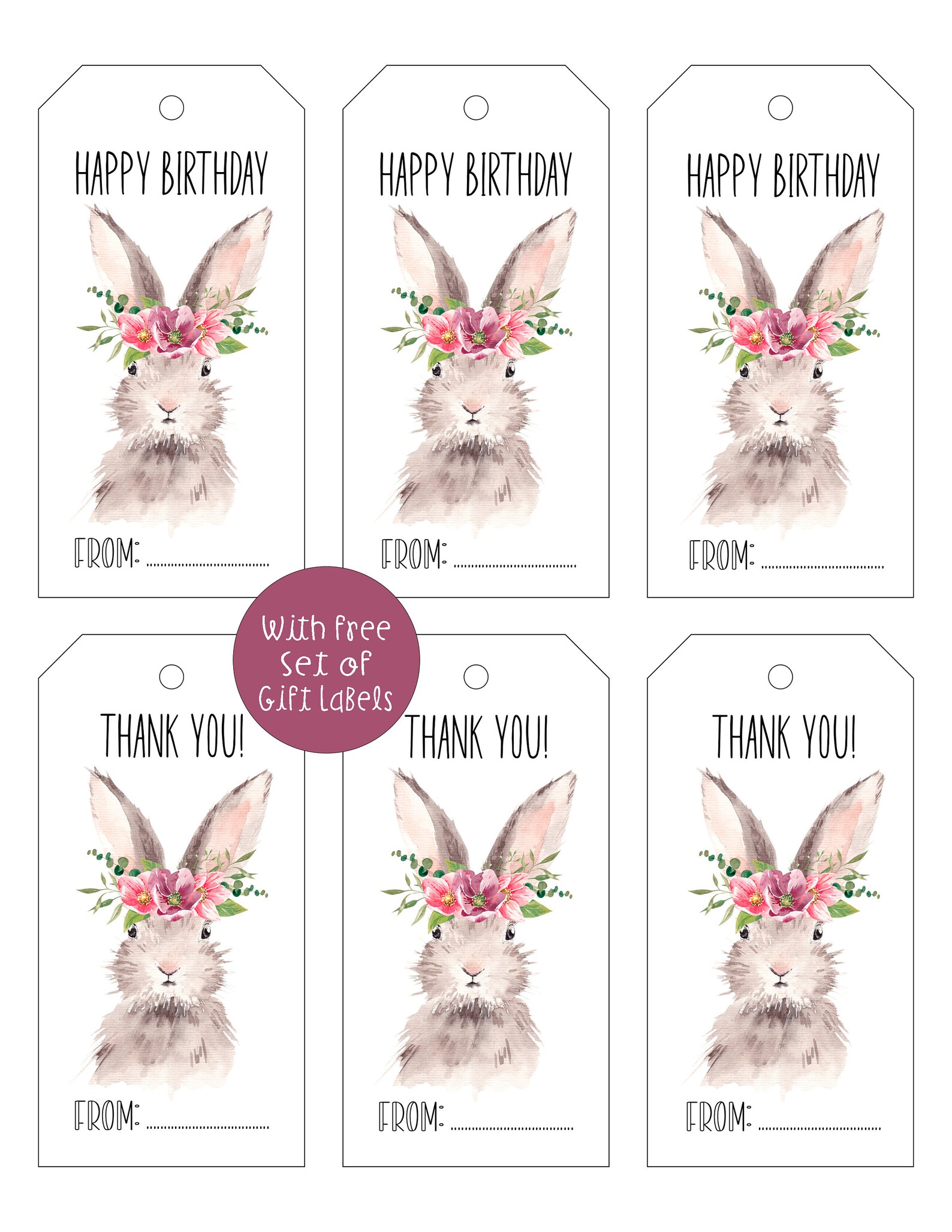 Pun Birthday Card/ Printable Bunny Card/ Rabbit Digital Card/ - Etsy