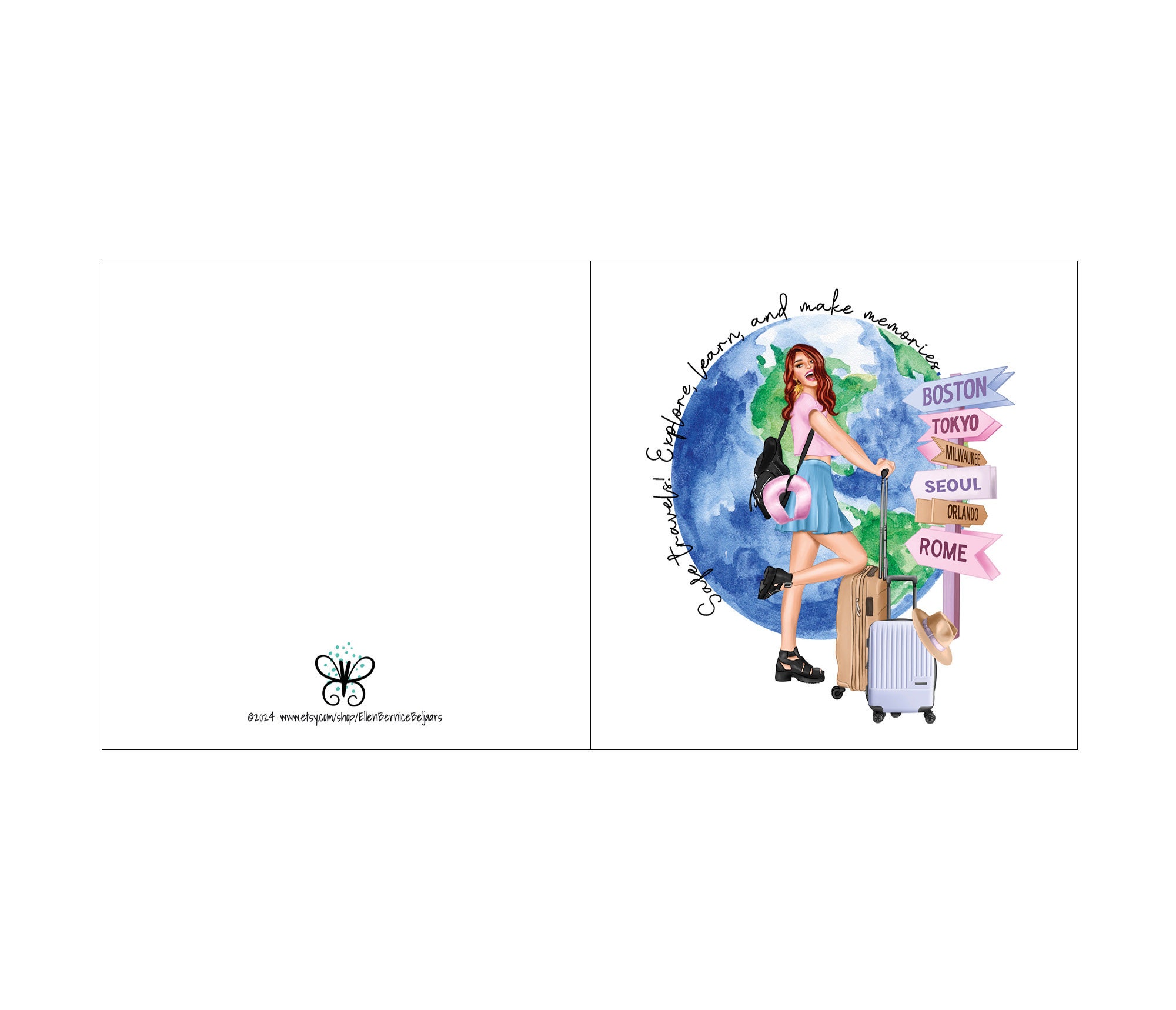 Printable Farewell Card High School Graduation Gift Travel Money Gift ...