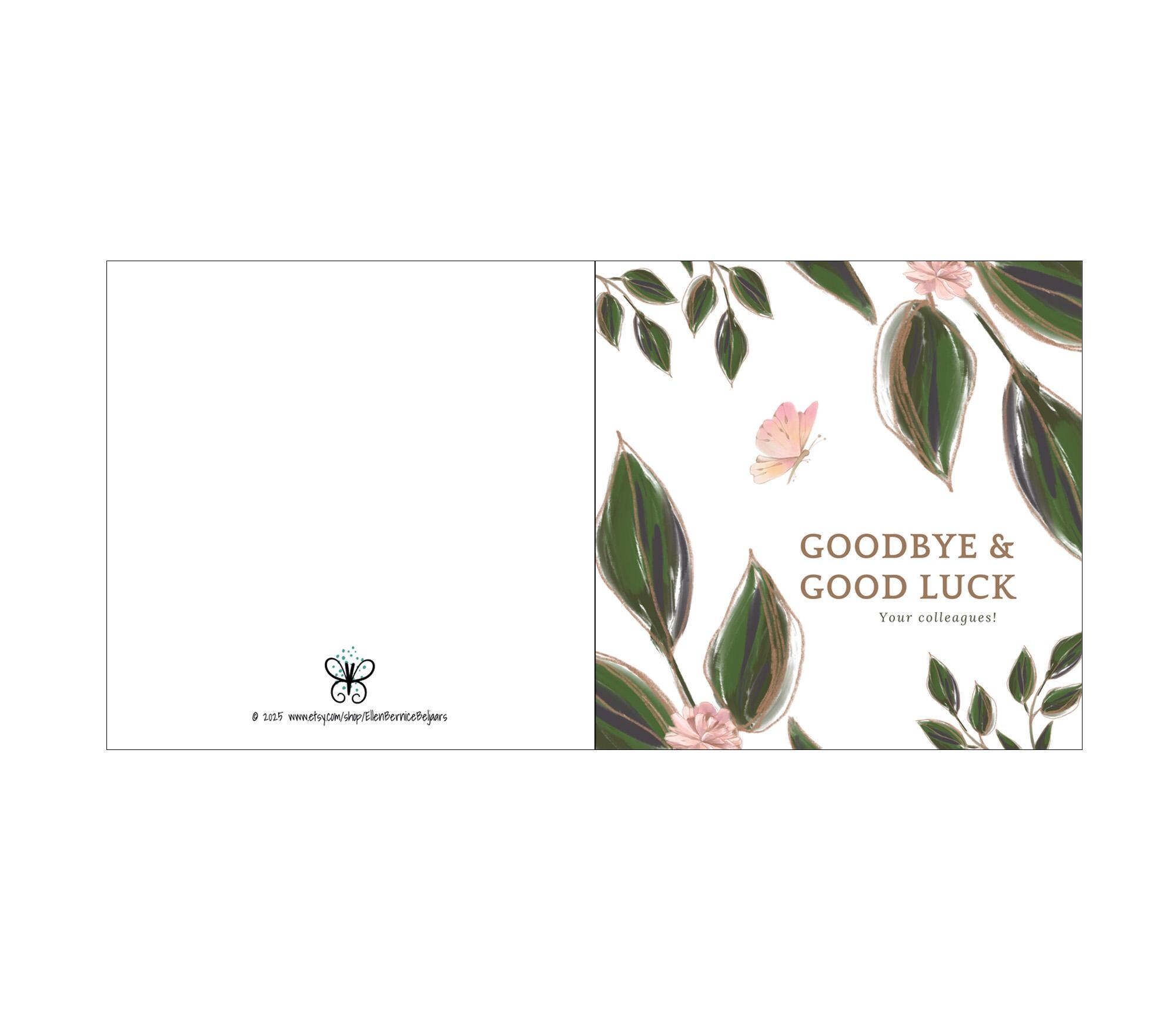 Printable New Job Card/goodbye Card|/farewell Card for Coworker/the ...