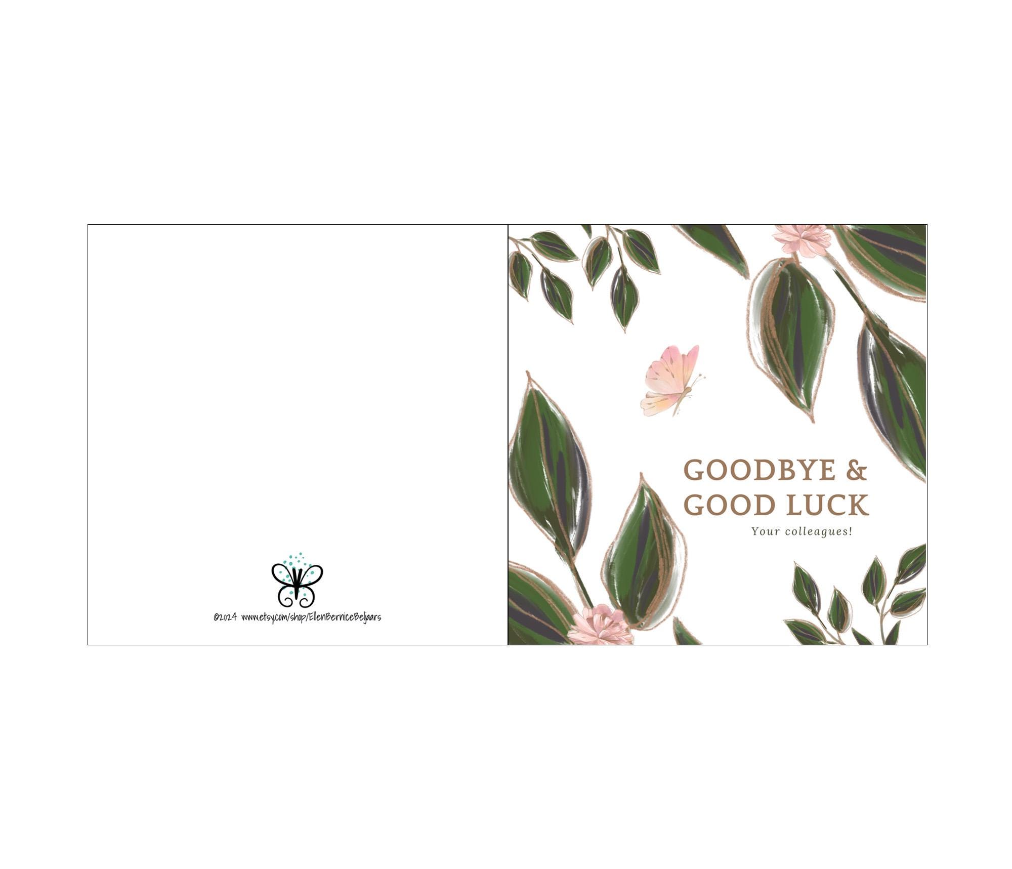 Farewell Card for Coworker Office Congratulations on New Job Goodbye ...