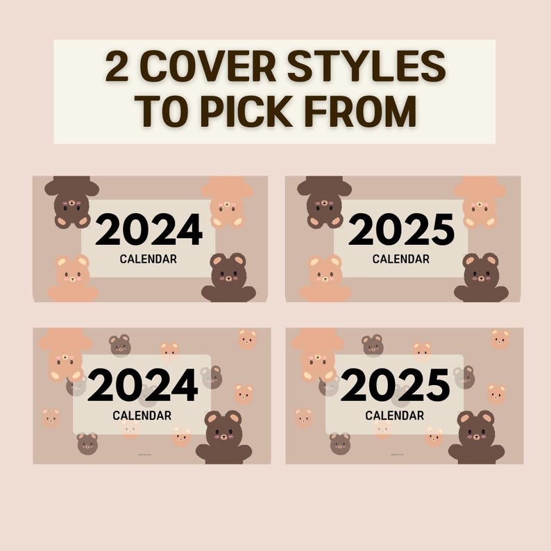 2025 2026 Year Digital Planner Printable, Yearly Planning Calendar Cute ...