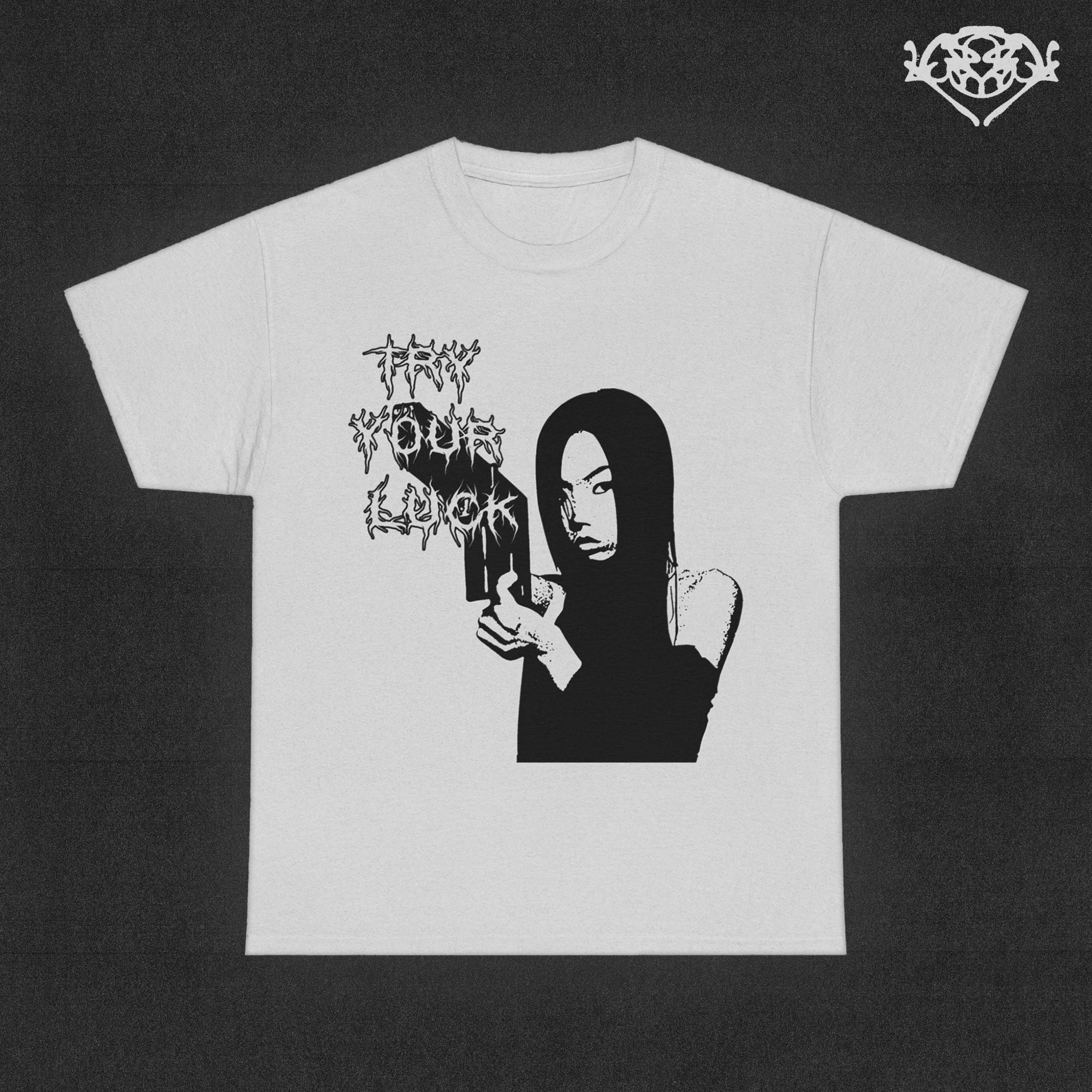 TRY Your LUCK Y2K Aim Tee // Dark Punk, Y2K, Unisex Graphic T Shirt - Etsy