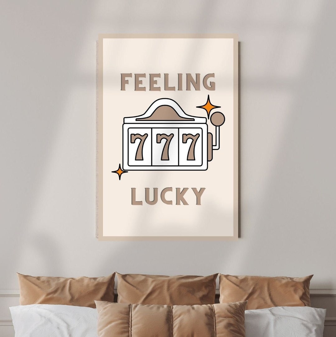 Feeling Lucky Angel Numbers Lucky 7 Poster Digital Print Instant ...