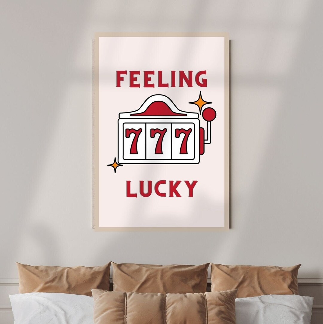 Feeling Lucky | Angel Numbers Lucky 7 Poster | Digital Print | Instant ...