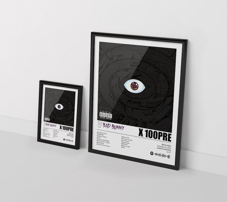 Bad Bunny X 100pre Poster Bad Bunny X 100pre Album Cover Etsy Hong Kong