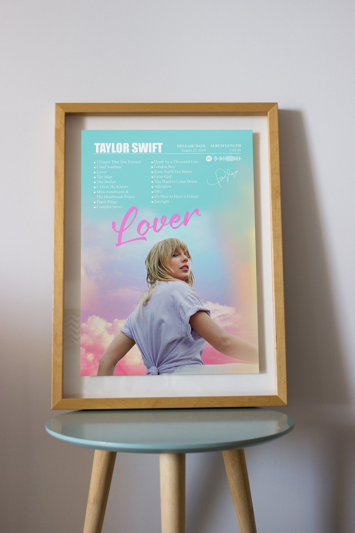 Taylor Swift Lover Poster Taylor Swift Lover Album Cover - Etsy